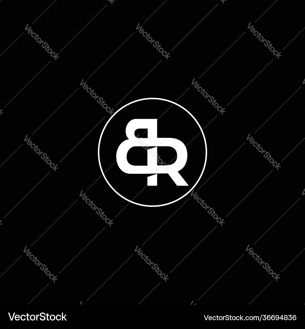 Br letters logo symbol Royalty Free Vector Image