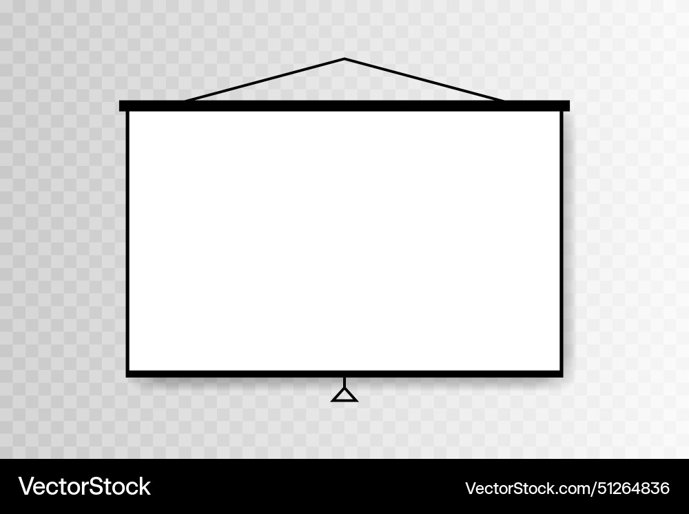 Empty projection screen presentation board Vector Image