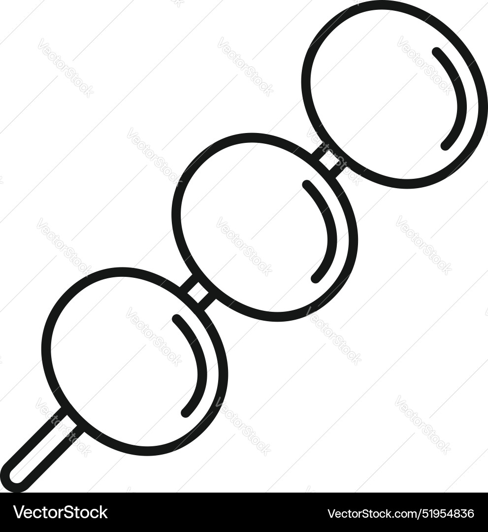 Japanese dango dessert on a stick being held Vector Image