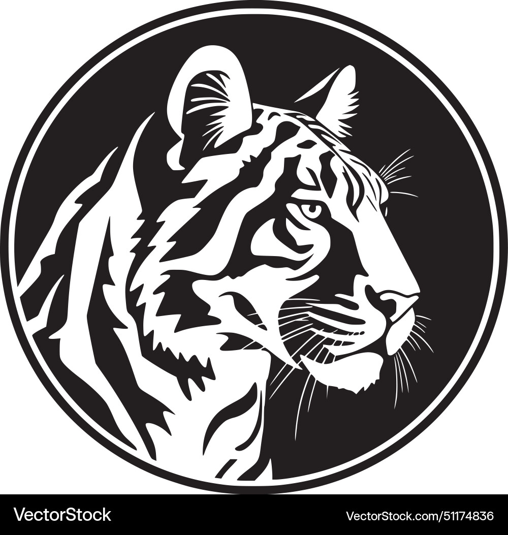 Ocelot - minimalist and flat logo Royalty Free Vector Image