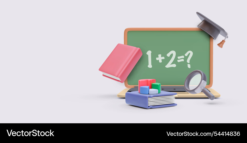 Online lecture concept in realistic style Vector Image