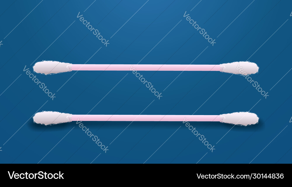 Realistic ear sticks Royalty Free Vector Image