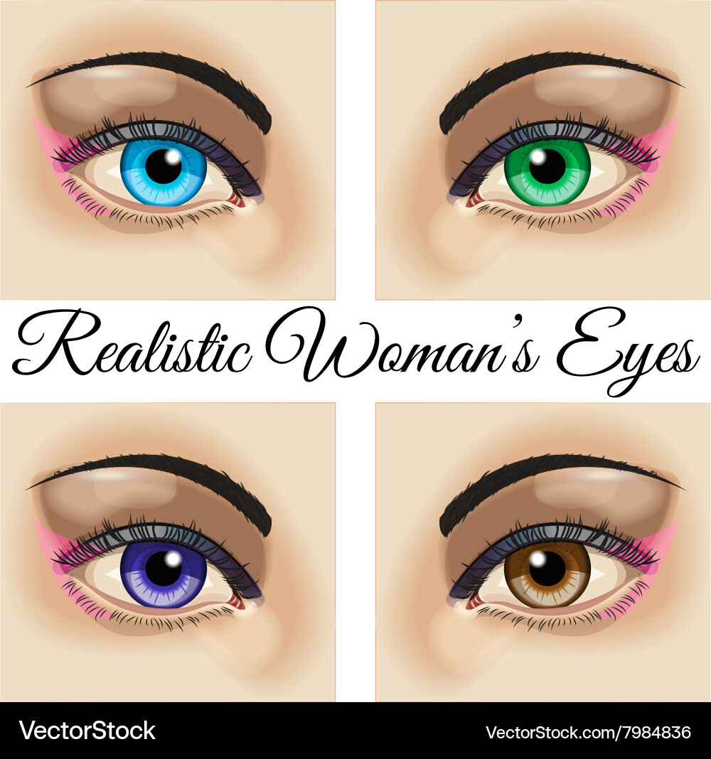 Realistic woman eyes Royalty Free Vector Image