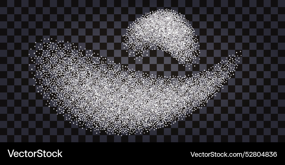 Salt or sugar powder grainy texture silver dot Vector Image