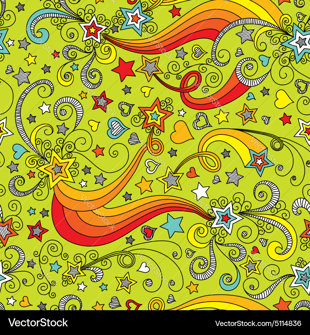 Seamless color star pattern Royalty Free Vector Image