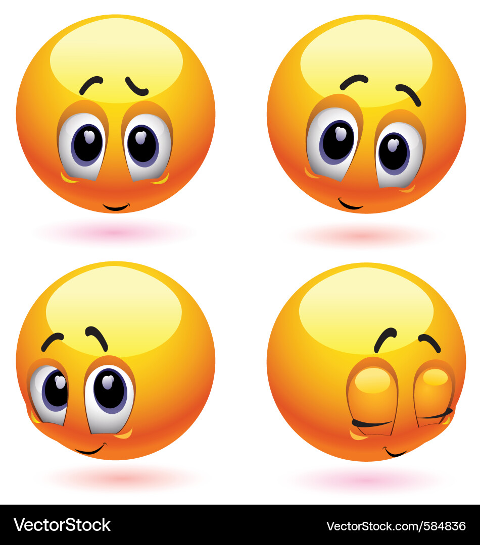 Smiley characters Royalty Free Vector Image - VectorStock