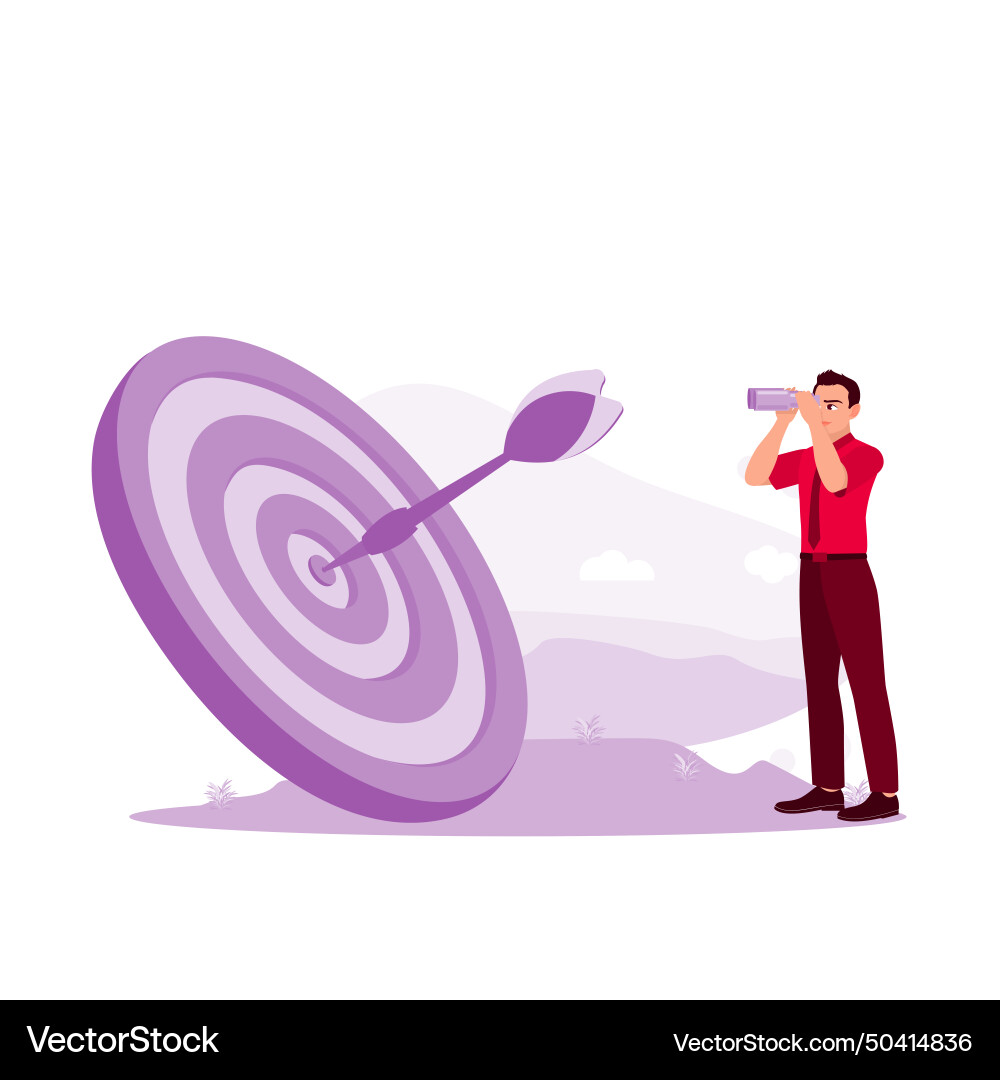 Target is hit in the middle arrow Royalty Free Vector Image