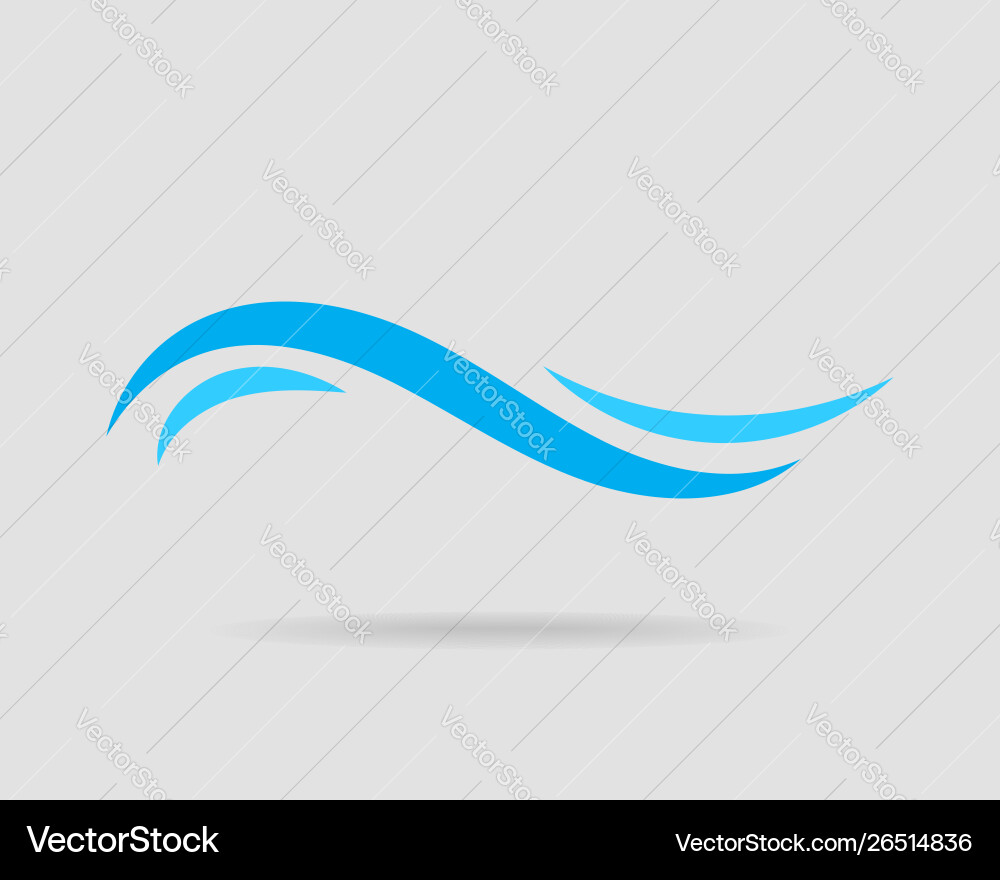Waves design water wave icon wavy lines isolated Vector Image