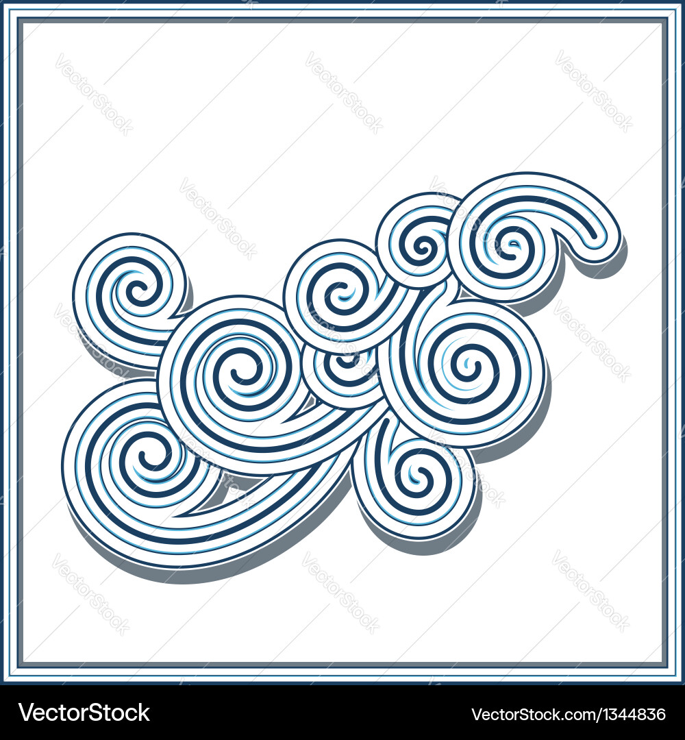 Wavy swirls Royalty Free Vector Image - VectorStock