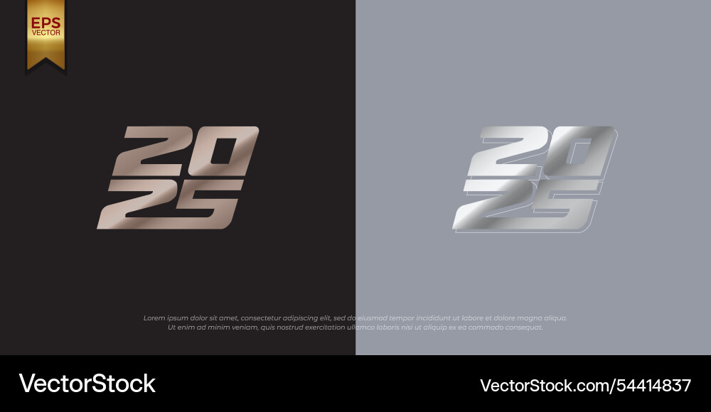 2025 logo design concept for new year greeting Vector Image