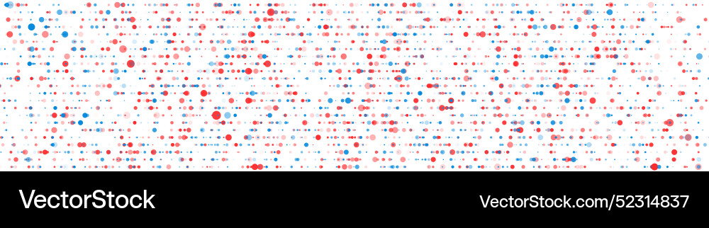 Blue red abstract technology dotted lines on white