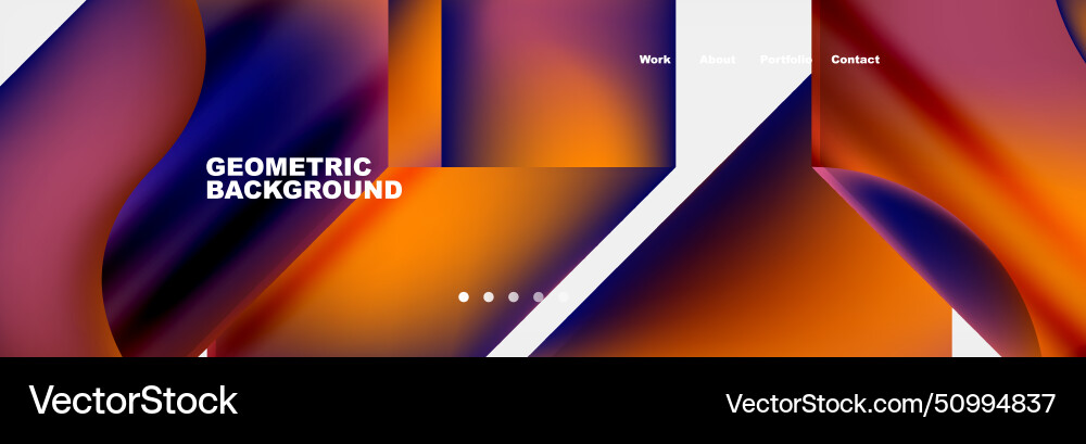 Colorful geometric background with purple orange Vector Image