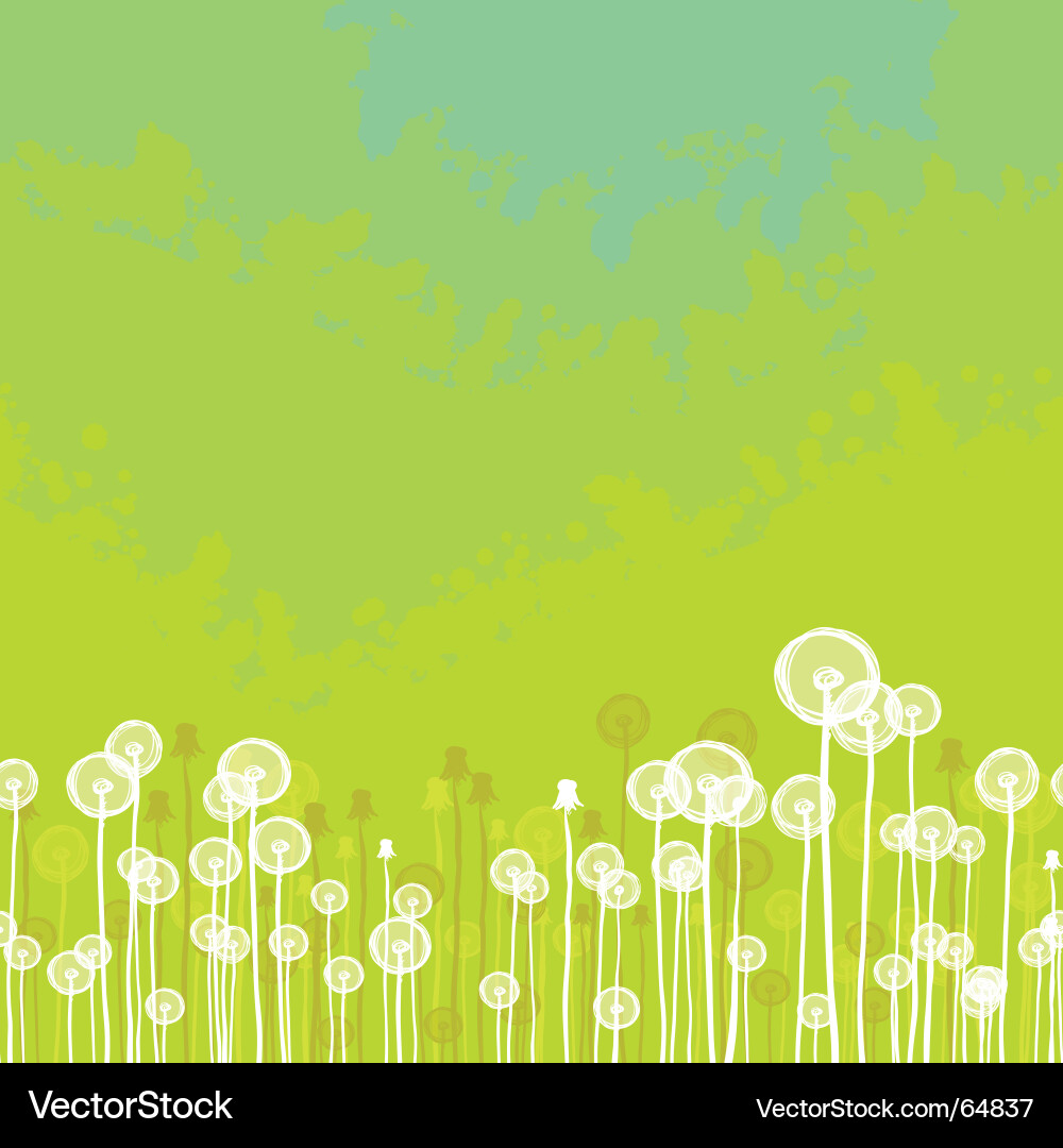 Dandelions background Royalty Free Vector Image