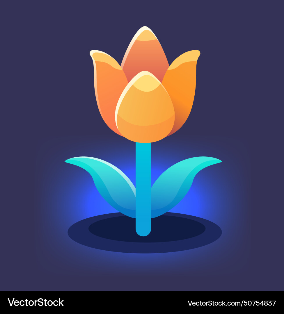 Happy easter greeting card with flower spring Vector Image