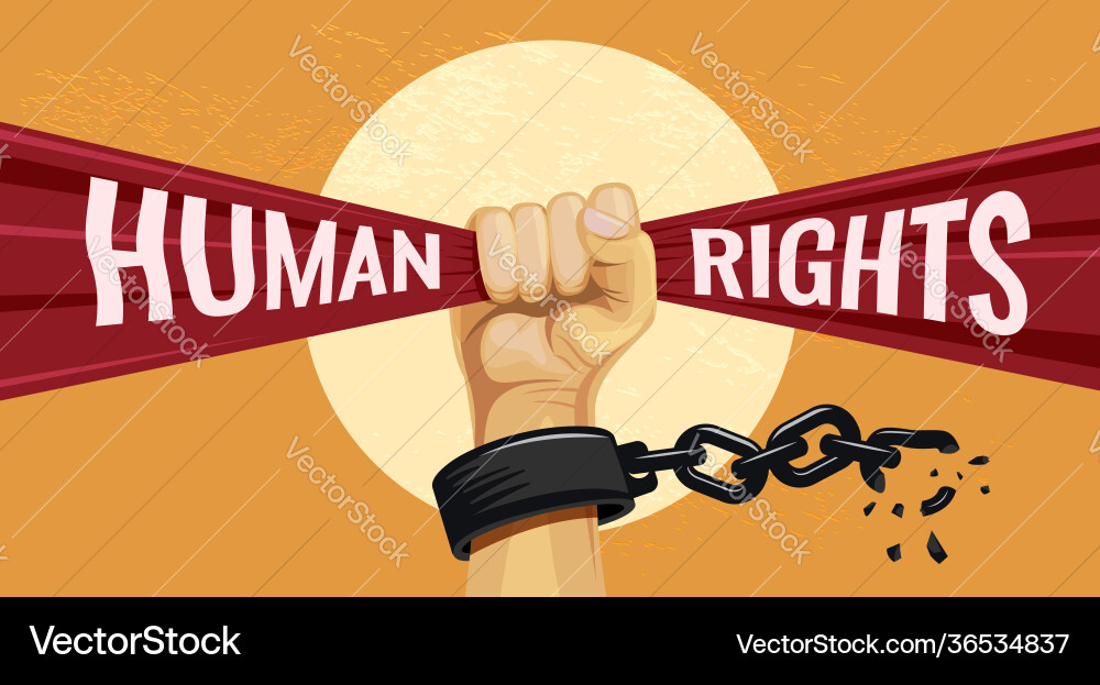 Human rights day poster Royalty Free Vector Image