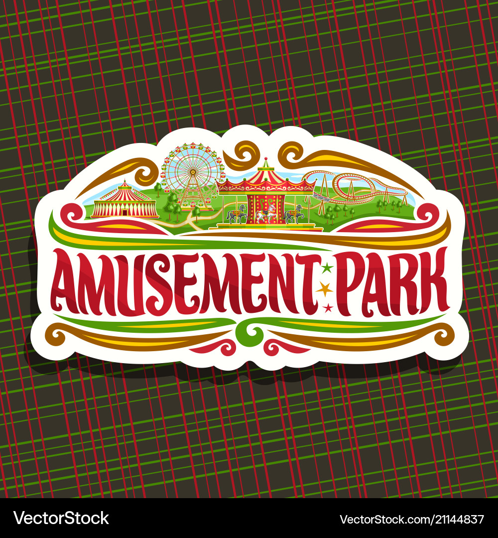 Logo for amusement park Royalty Free Vector Image
