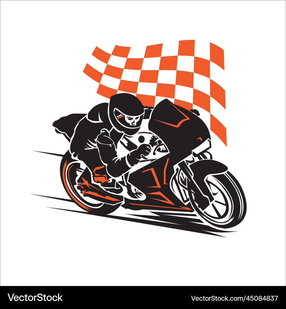 Motor bike racer Royalty Free Vector Image - VectorStock