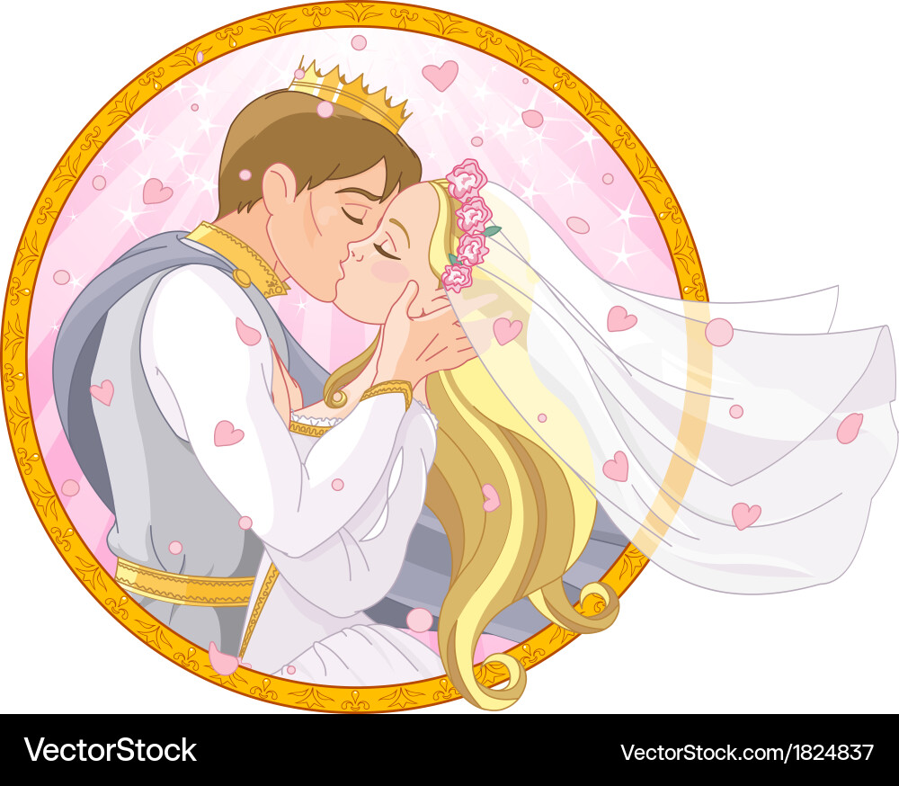 Royal couple wedding Royalty Free Vector Image