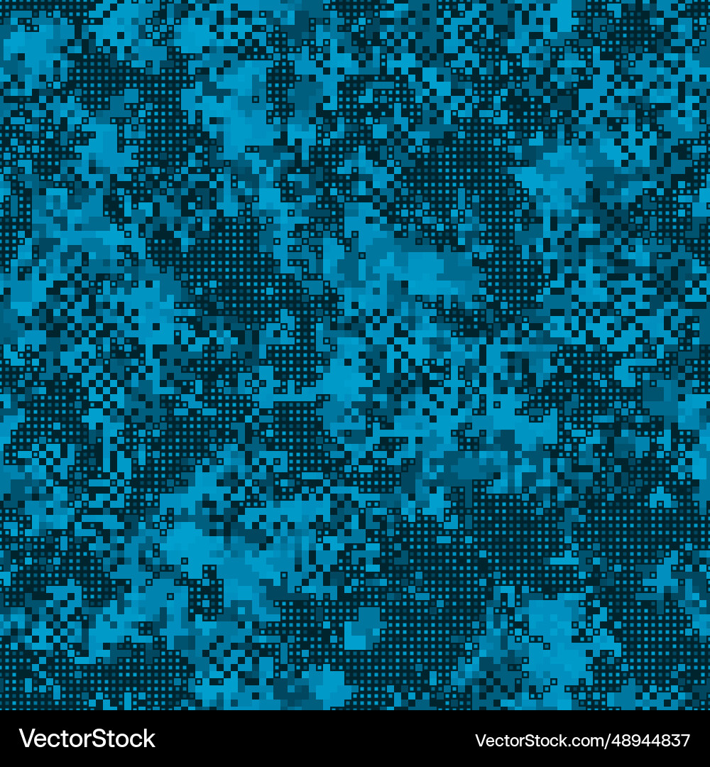 Seamless denim blue urban camouflage pattern Vector Image