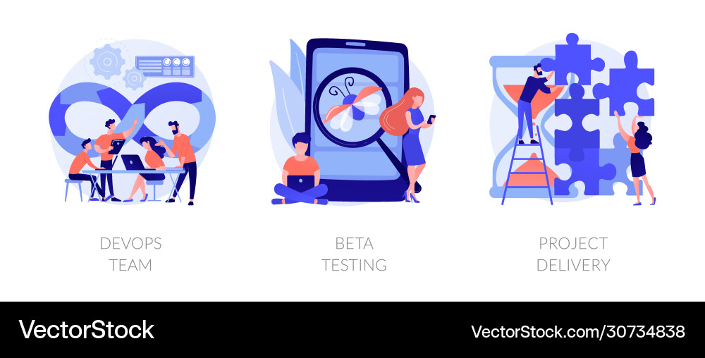 Agile project management concept metaphors Vector Image