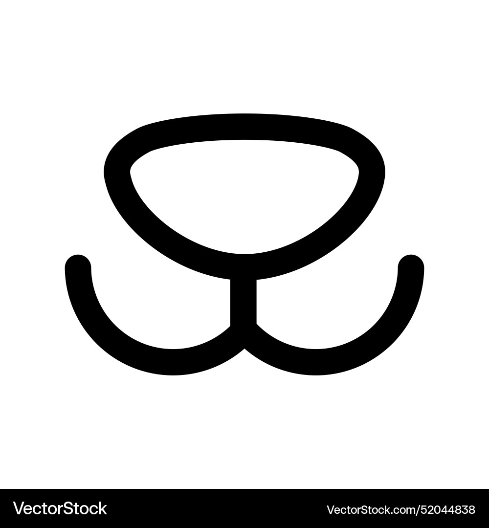 Cat cute face nose icon design in filled Vector Image