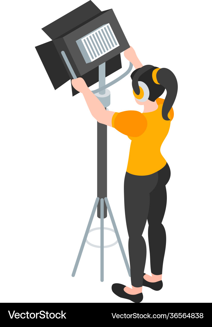 Cinematography Film Assistant Royalty Free Vector Image