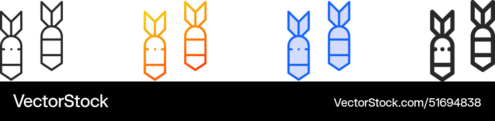 Ddos iconthin linear gradient blue stroke Vector Image