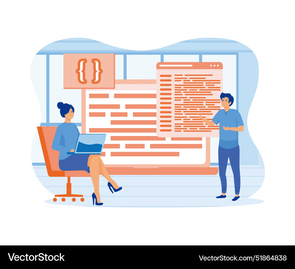 Developers And Devops Technical Support Teams Vector Image