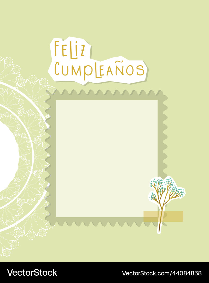 Feliz cumpleanos happy birthday written Royalty Free Vector