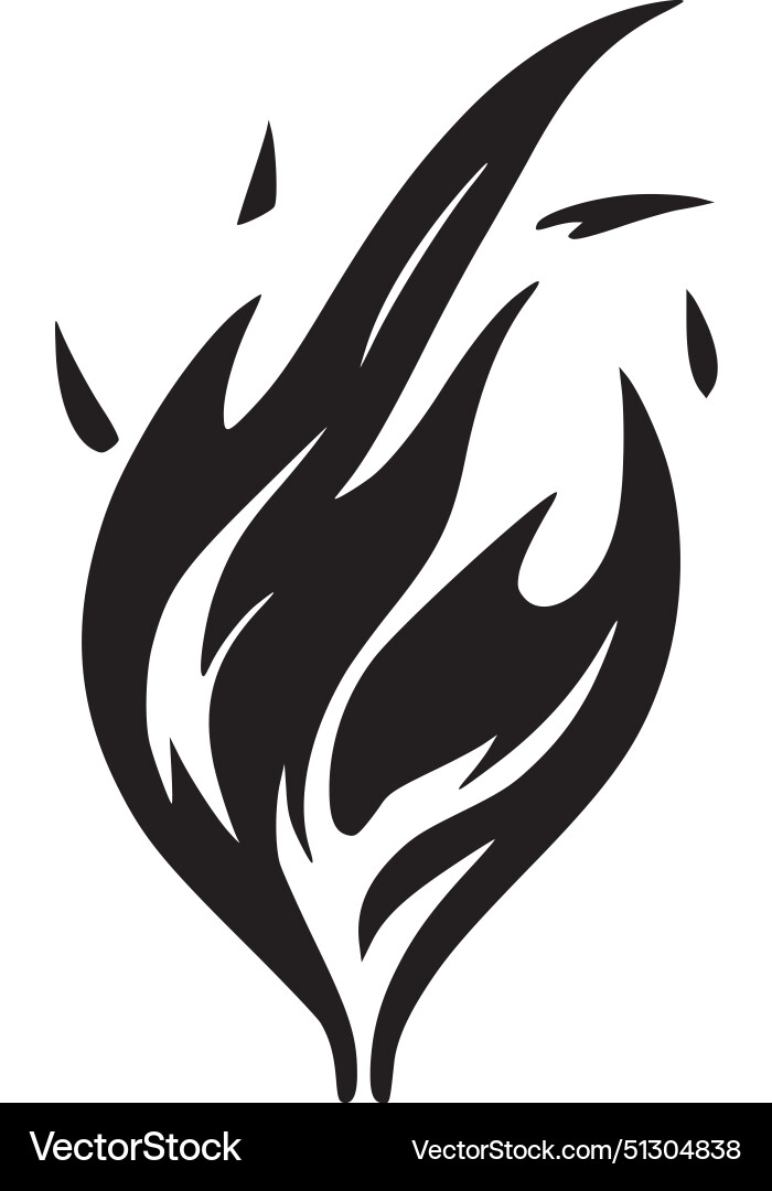 Fire - minimalist and simple silhouette Royalty Free Vector