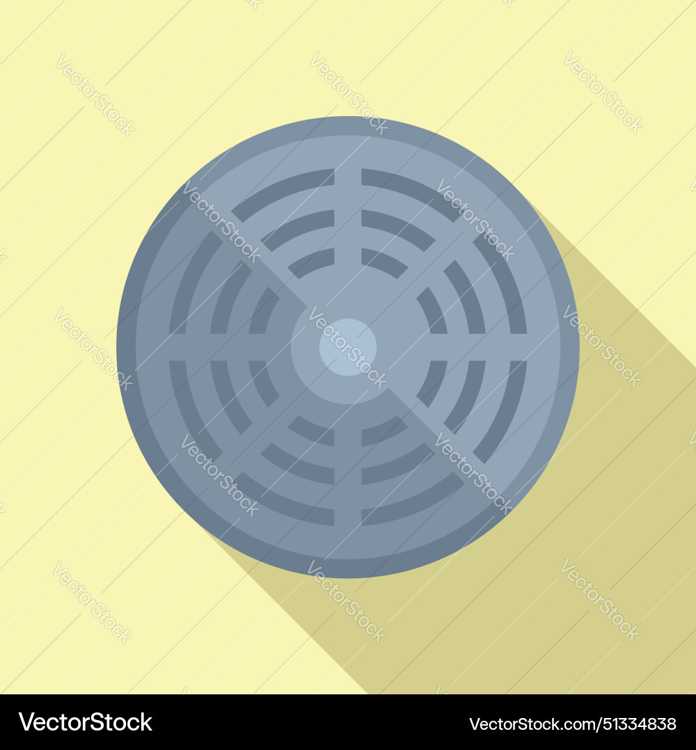 Flat design manhole cover Royalty Free Vector Image