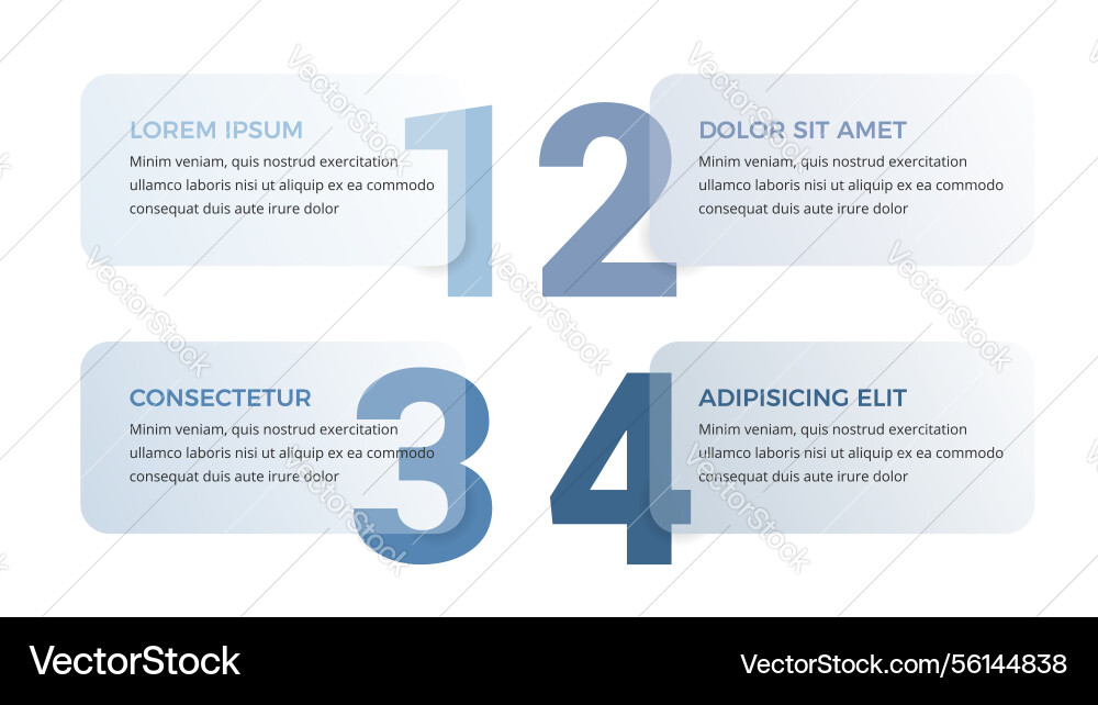 Four steps infographic template Royalty Free Vector Image