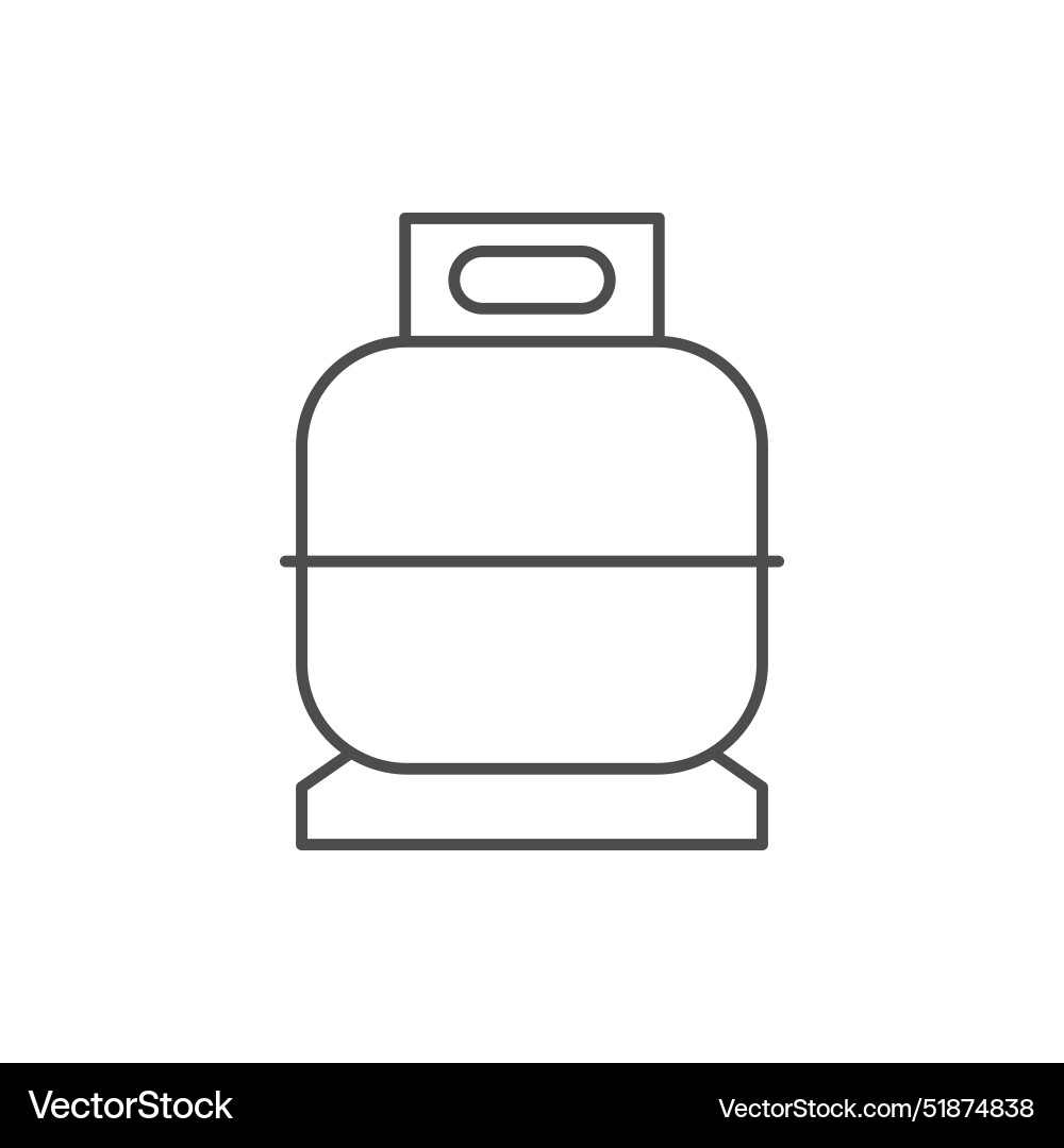 Gas cylinder line outline icon Royalty Free Vector Image