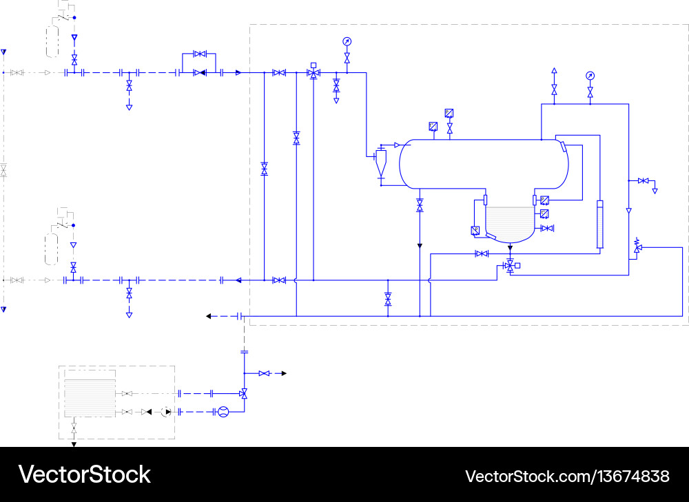 Hydraulic scheme Royalty Free Vector Image - VectorStock