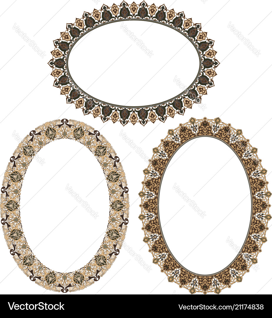Ovale elegant frame Royalty Free Vector Image - VectorStock