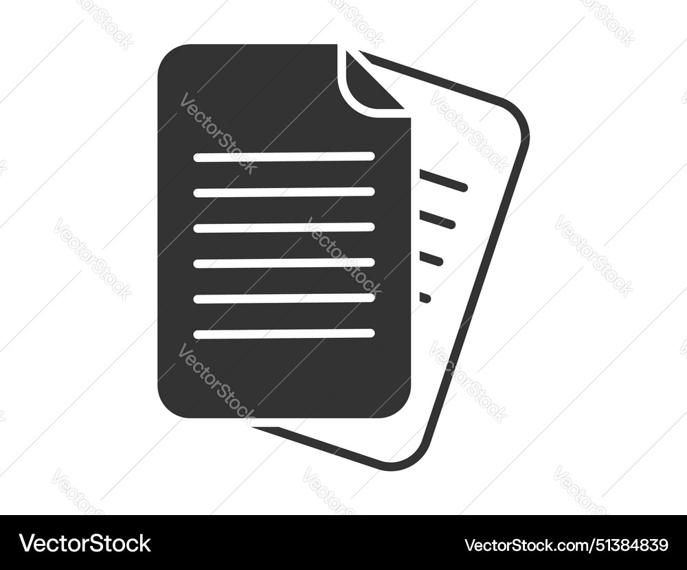 A icon depicting documents suitable for web Vector Image