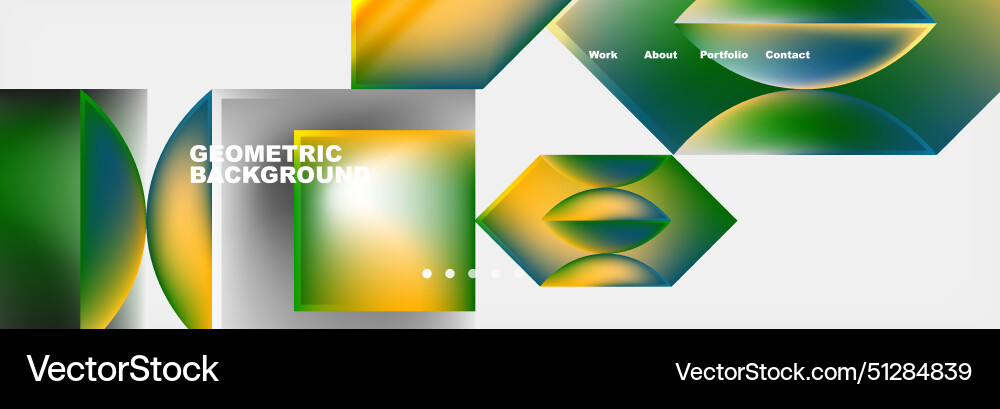 Abstract geometric shapes web design page Vector Image