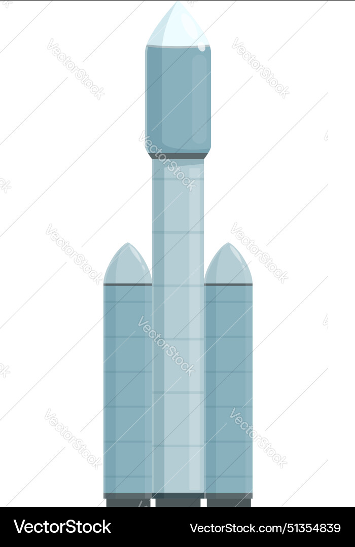 Cartoon space rocket isolated on white background Vector Image