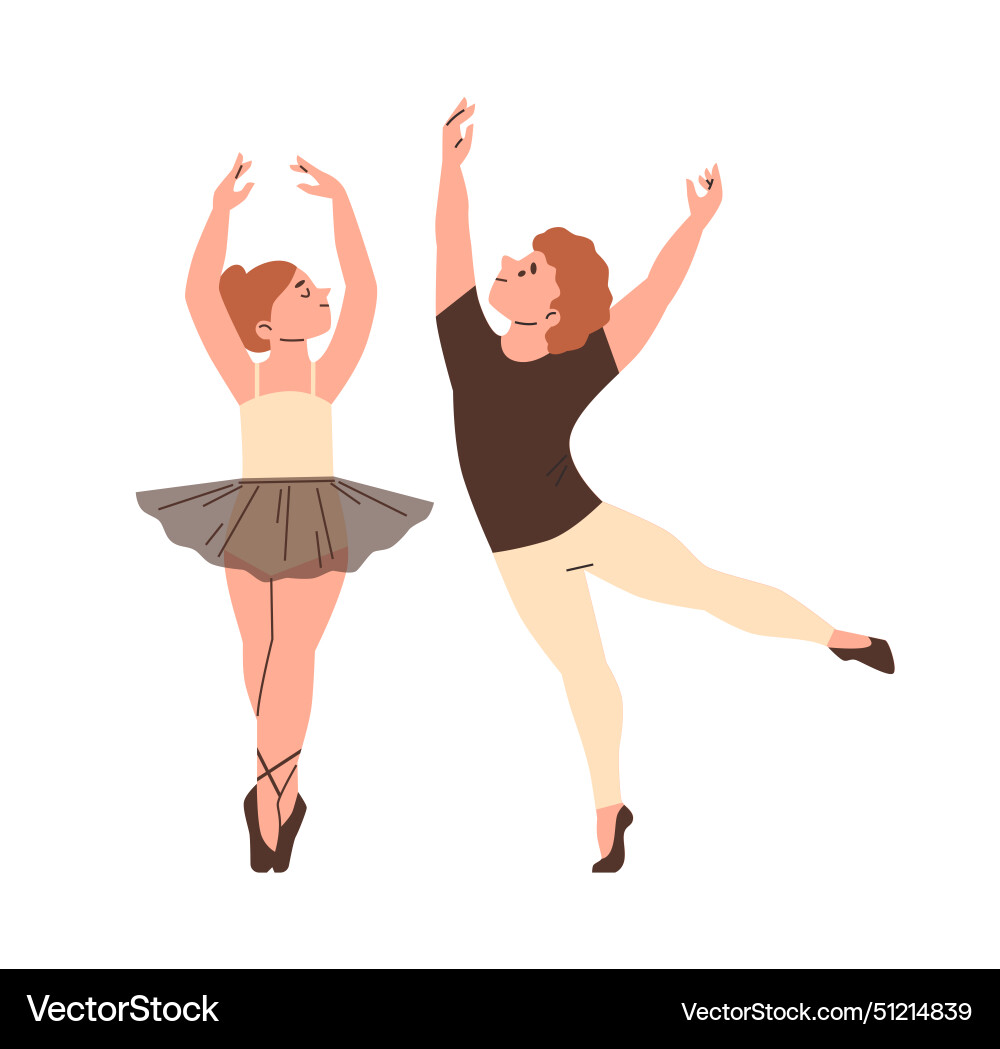 Children ballet dancers Royalty Free Vector Image