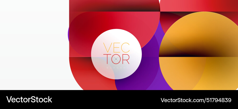 Circles and round shapes geometric minimal Vector Image