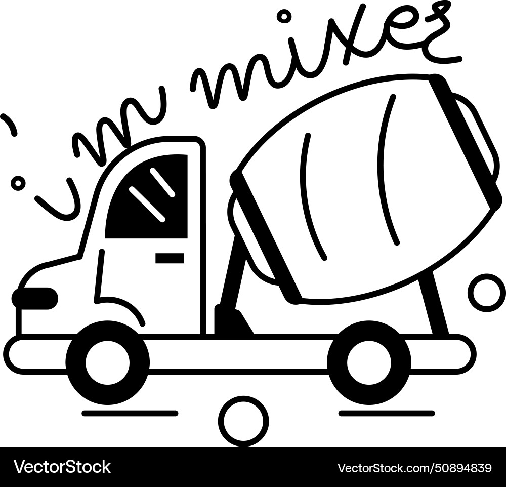 Concrete mixer Royalty Free Vector Image - VectorStock