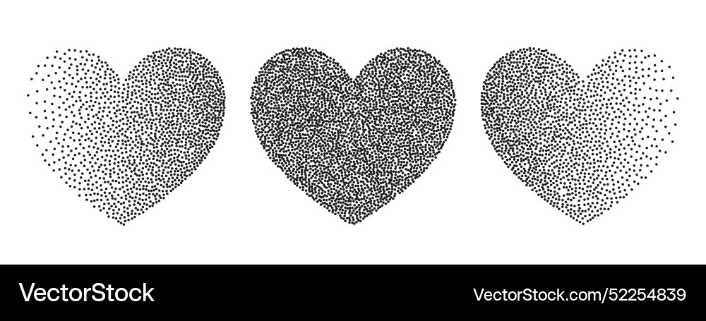 Dotwork abstract shapes star in black grain Vector Image