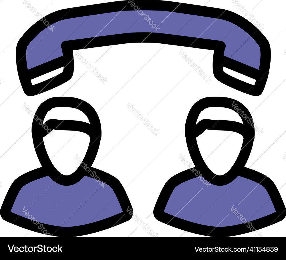 Icon of telephone conversation Royalty Free Vector Image