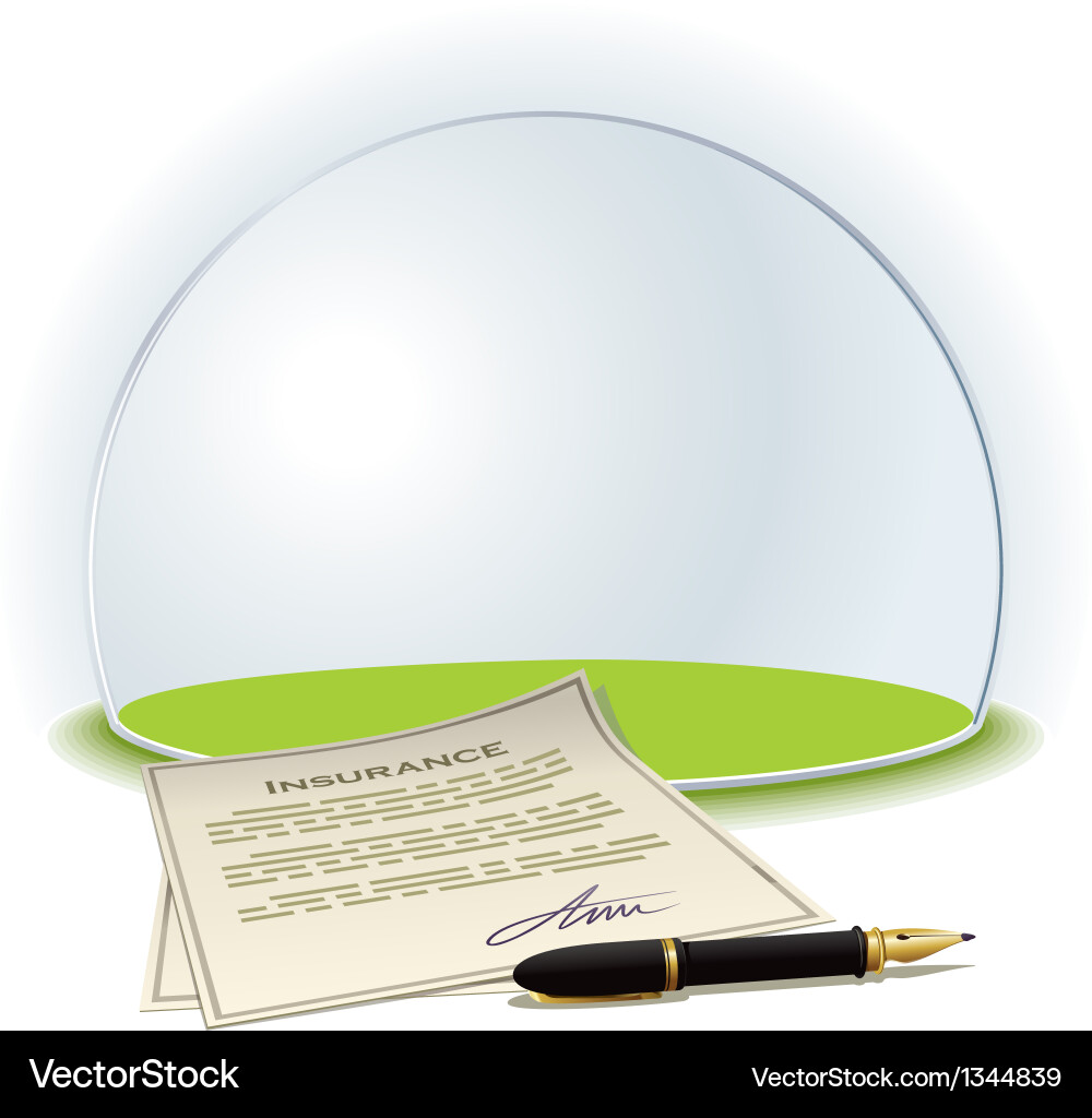Insurance globe Royalty Free Vector Image - VectorStock