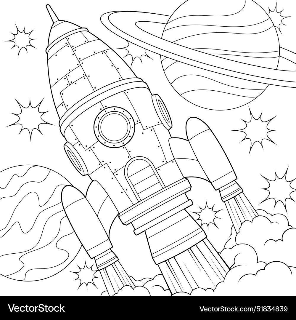 Space flight into space Royalty Free Vector Image