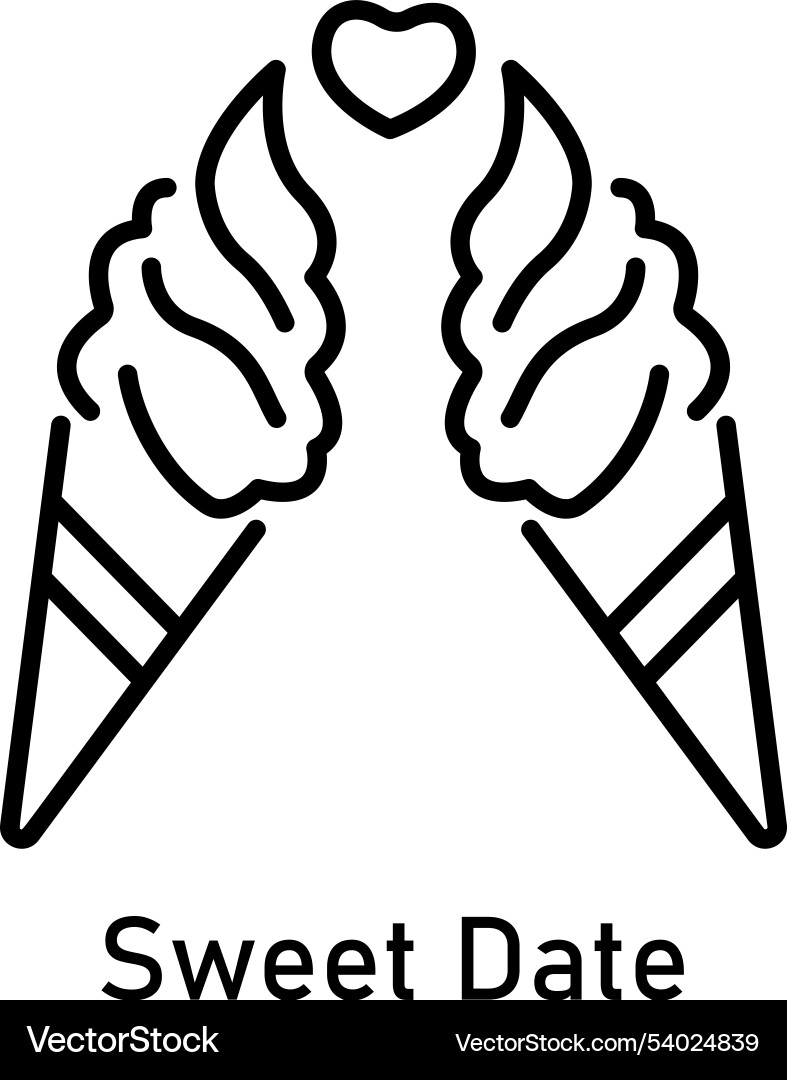 Sweet date Royalty Free Vector Image - VectorStock