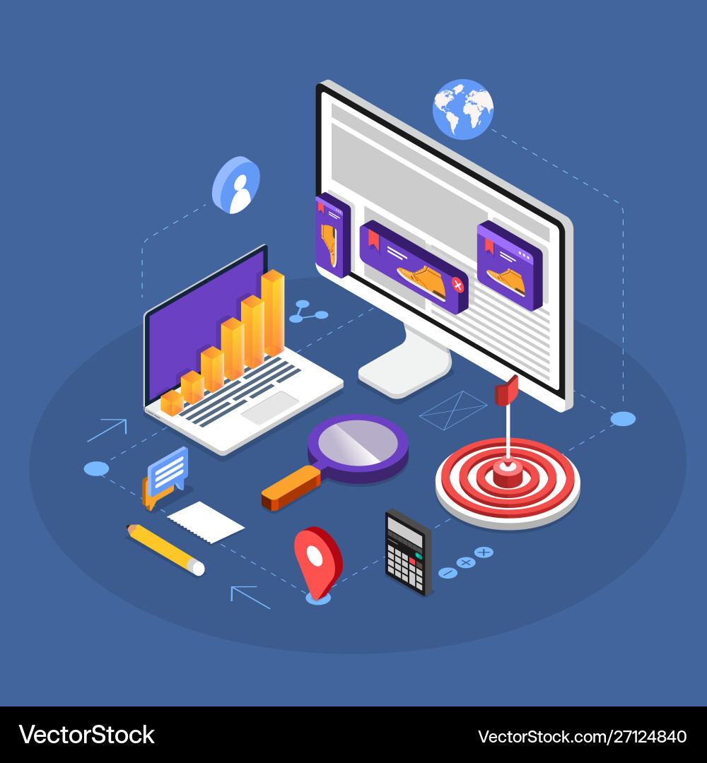 Digital Marketing Retargeting Royalty Free Vector Image