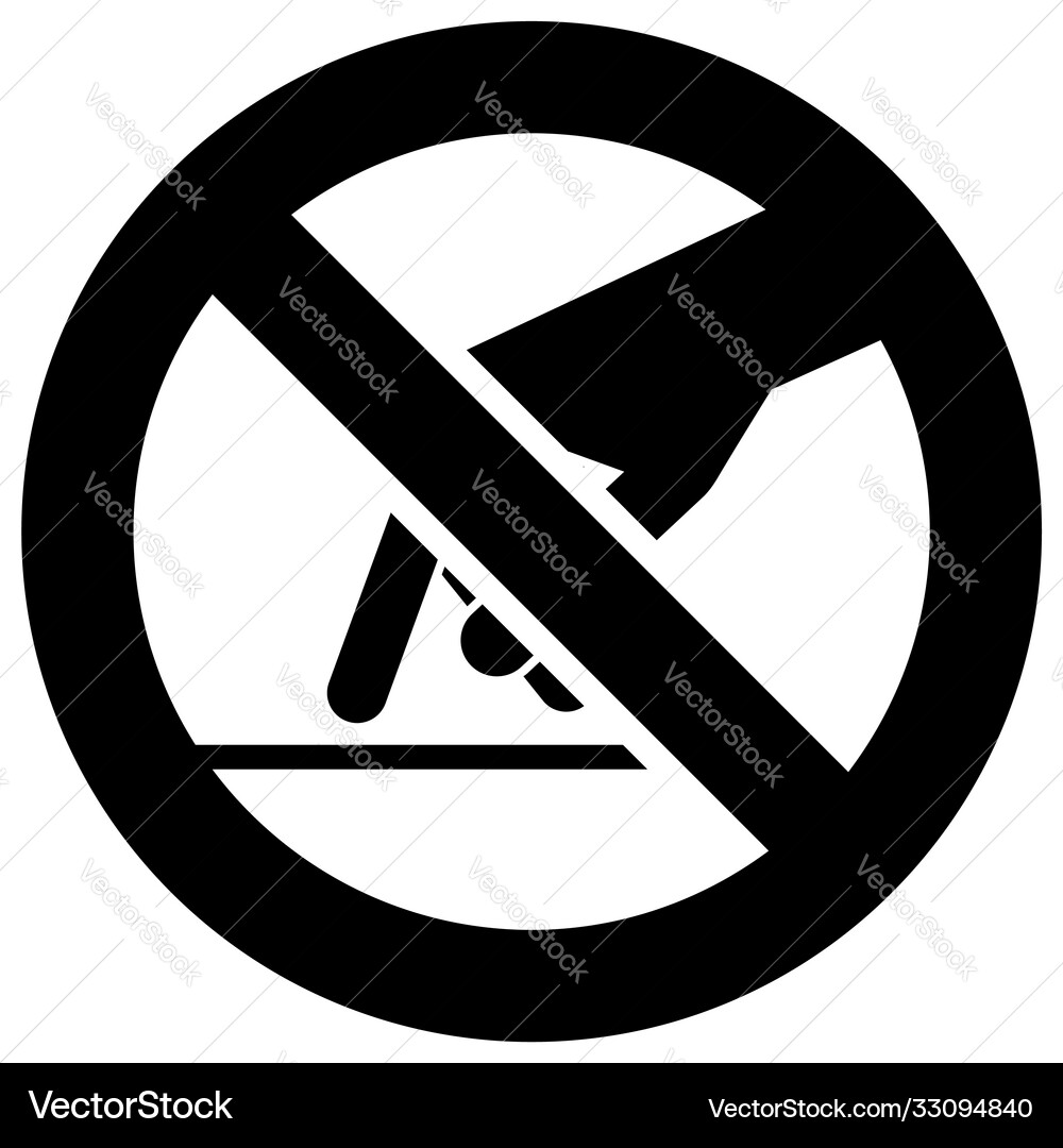 Do not touch forbidden sign modern round sticker Vector Image