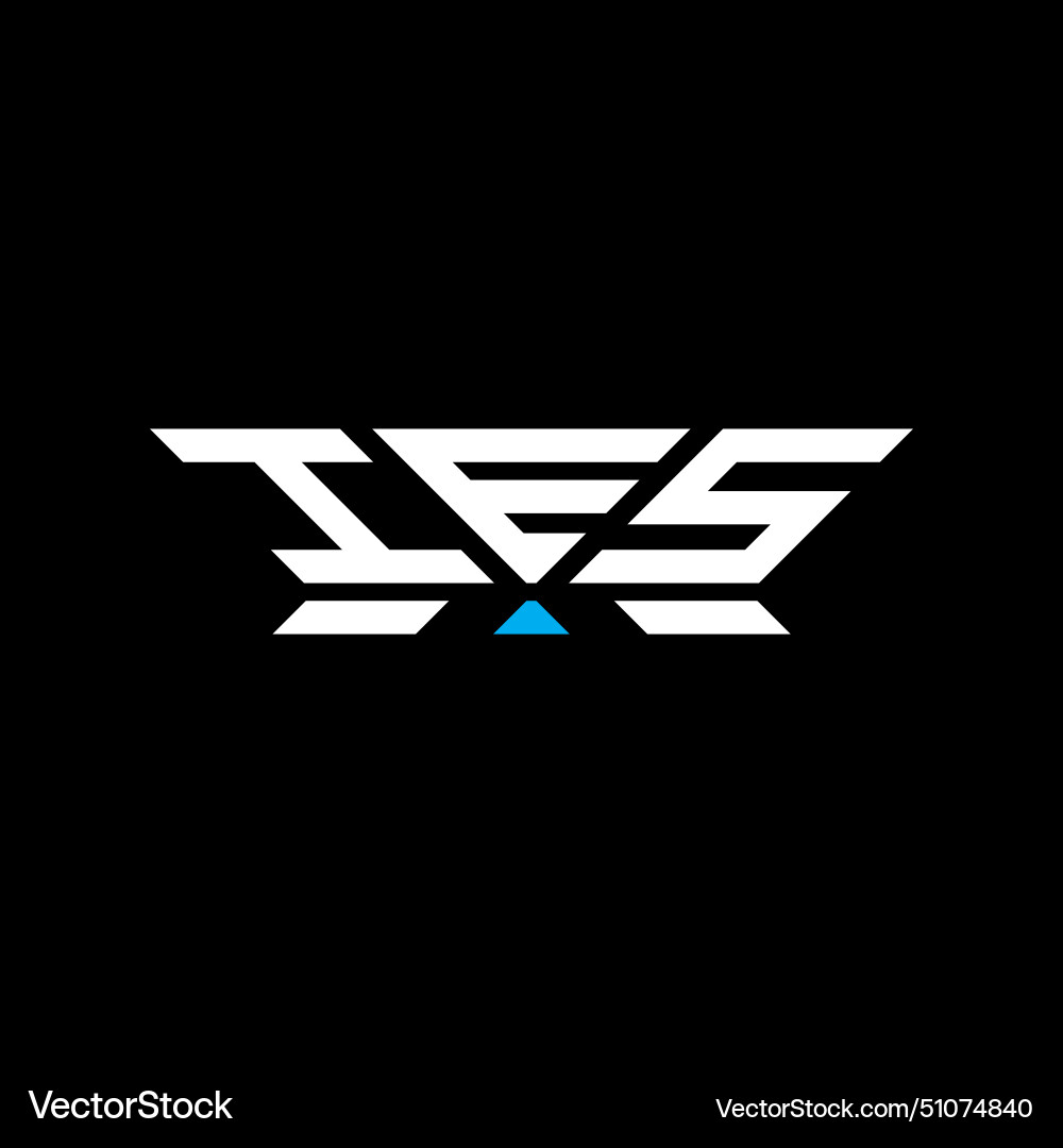 Ies letter logo design simple and modern Vector Image