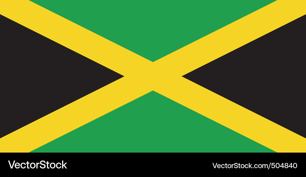 Jamaican flag Royalty Free Vector Image - VectorStock
